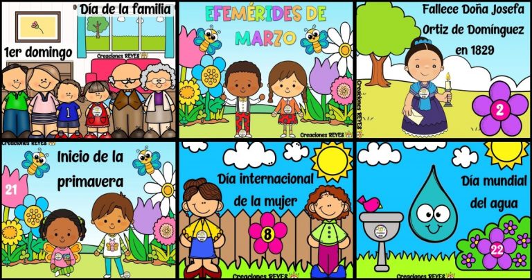 EFEMÉRIDES DE MARZO, NUEVOS DISEÑOS 2023 - Imagenes Educativas