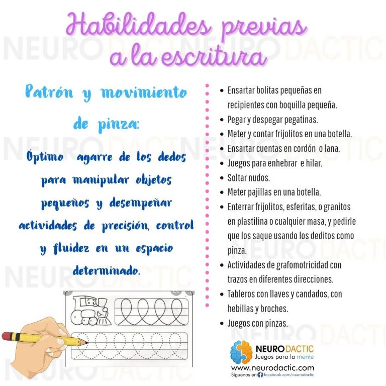 HABILIDADES PREVIAS A LA ESCRITURA - Imagenes Educativas