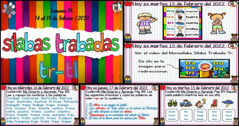 CUADERNO PARA REPASAR LAS SÍLABAS TRABADAS TR - TL - Imagenes Educativas
