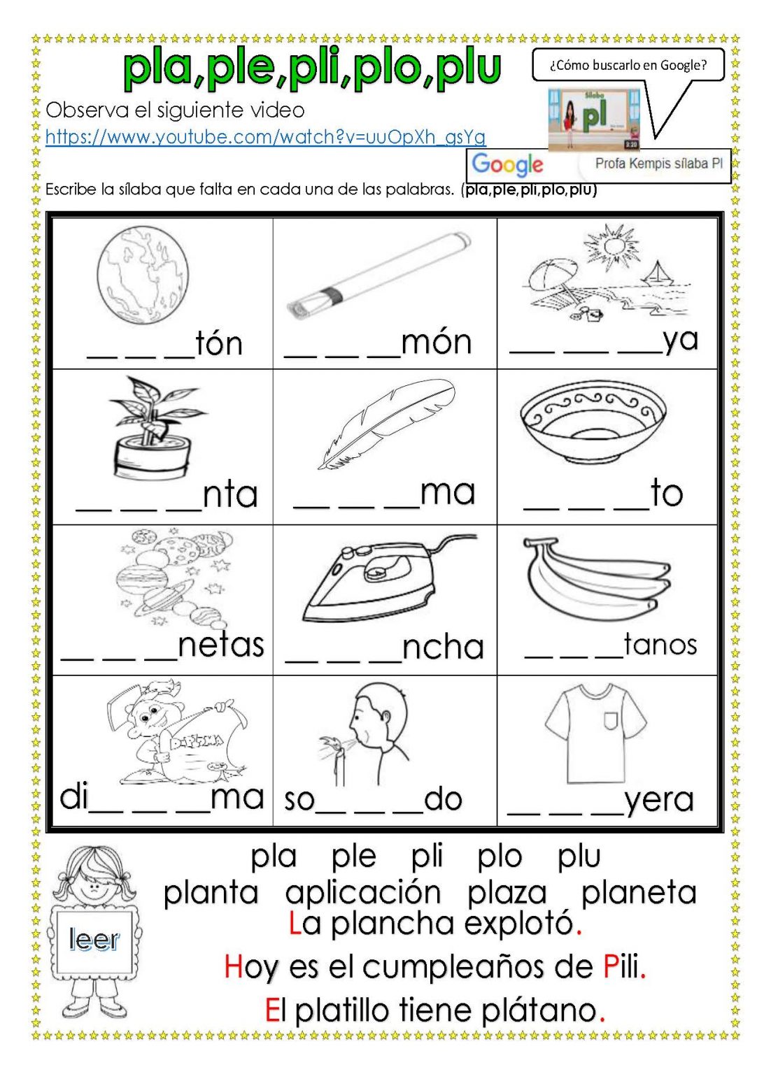 MI LIBRITO DE SÍLABAS TRABADAS - Imagenes Educativas