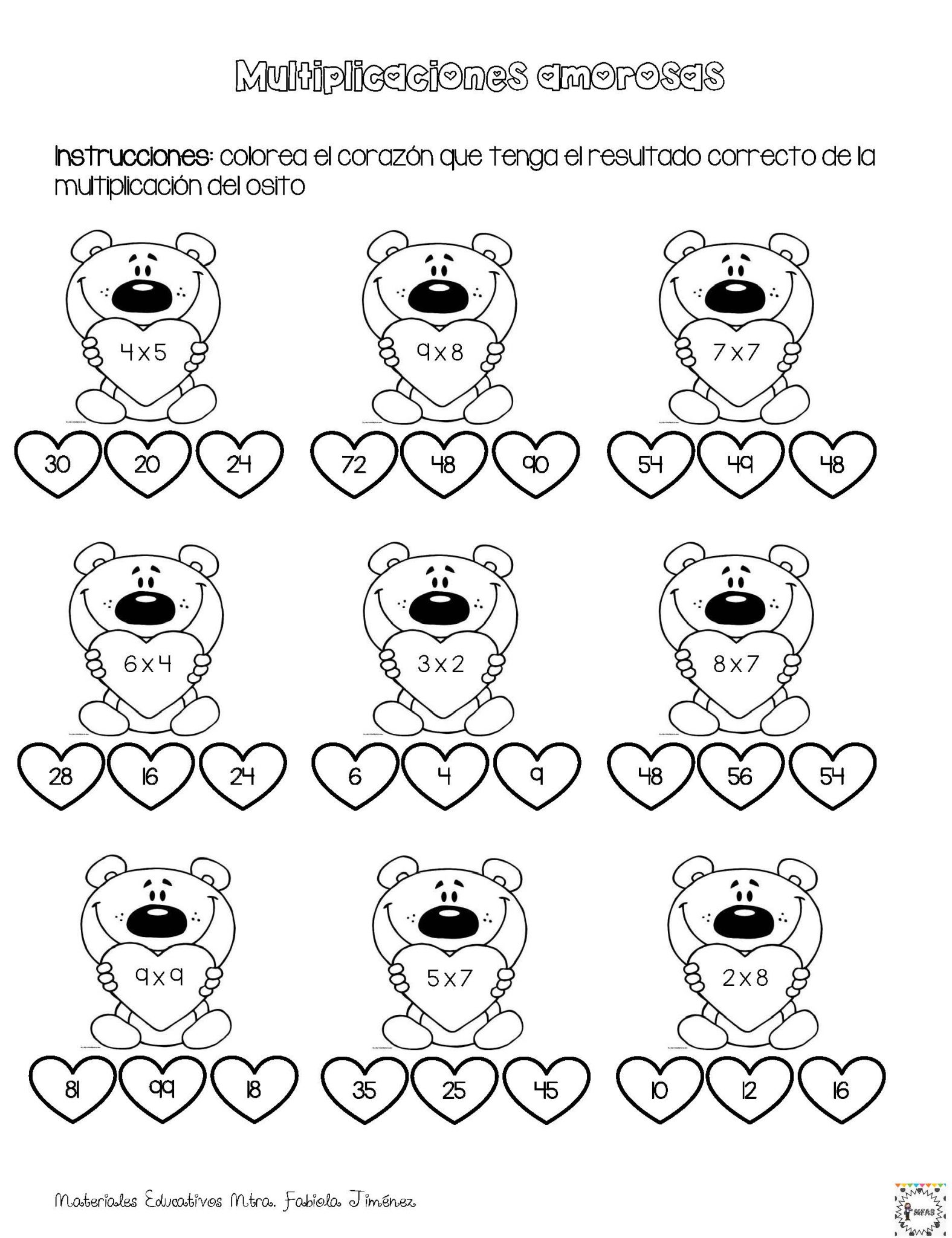 MI PRIMER CUADERNO DE LAS TABLAS DE MULTIPLICAR 75 PÁGINAS EN PDF ...