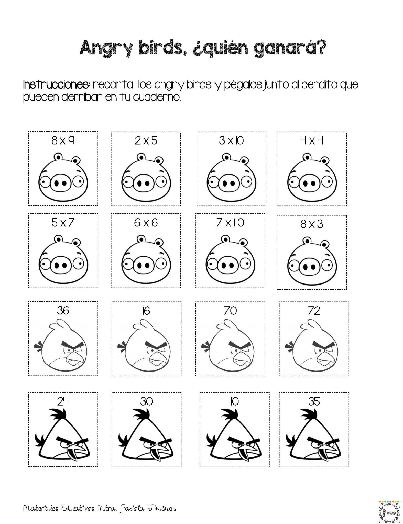 MI PRIMER CUADERNO DE LAS TABLAS DE MULTIPLICAR 75 PÁGINAS EN PDF ...