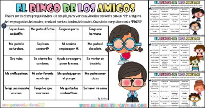 SÚPER ACTIVIDAD INICIAL “El BINGO DE LOS AMIGOS” - Imagenes Educativas