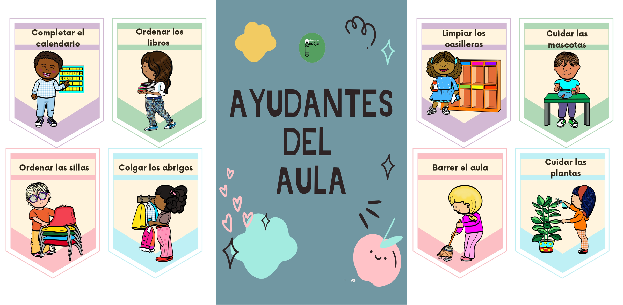 Cuadro De Ayudantes De Trabajo Para Preescolar Trabajo Infantil En El