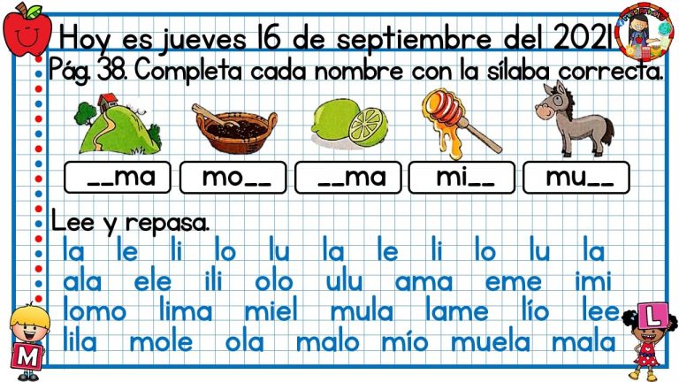 CUADERNO PARA REPASAR LAS SÍLABAS DIRECTAS M-L (45) - Imagenes Educativas