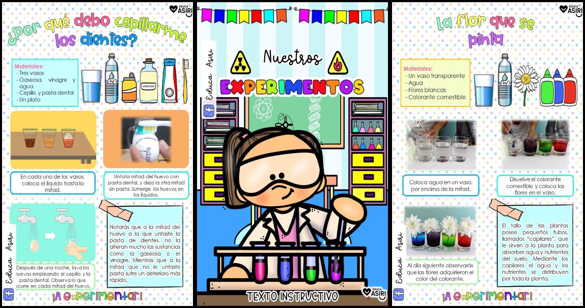 NUESTROS EXPERIMENTOS - Imagenes Educativas NUESTROS EXPERIMENTOS - Imagenes Educativas