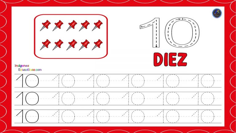 FICHAS PARA APRENDER EL TRAZO DE LOS NÚMEROS 1-10 - Imagenes Educativas