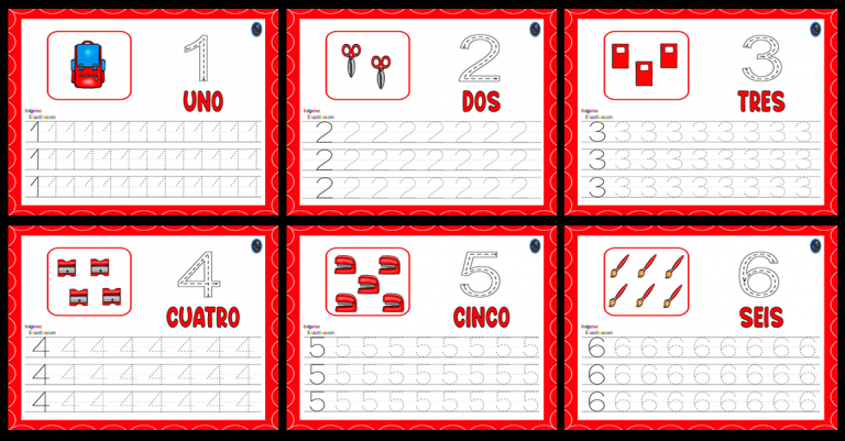 FICHAS PARA APRENDER EL TRAZO DE LOS NÚMEROS 1-10 - Imagenes Educativas