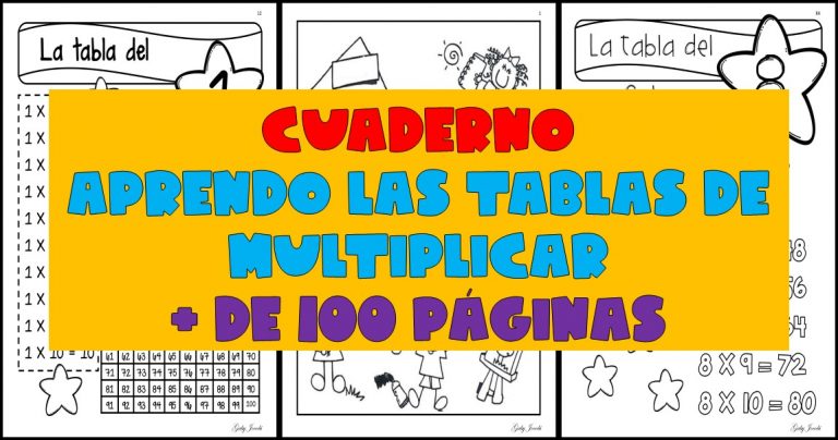 CUADERNO APRENDO LAS TABLAS DE MULTIPLICAR + DE 100 PÁGINAS - Imagenes ...
