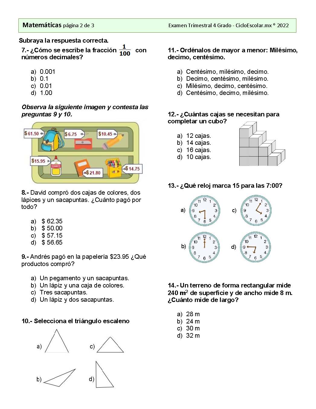 EXAMEN TRIMESTRE BLOQUE I 4° PRIMARIA CICLO ESCOLAR 2022-2023_Página_03 ...
