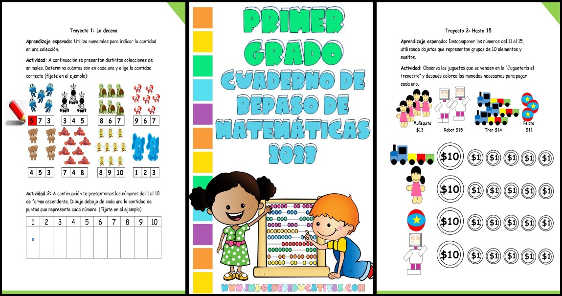1° CUADERNO DE REPASO DE MATEMÁTICAS 2023_Página_00 - Imagenes Educativas