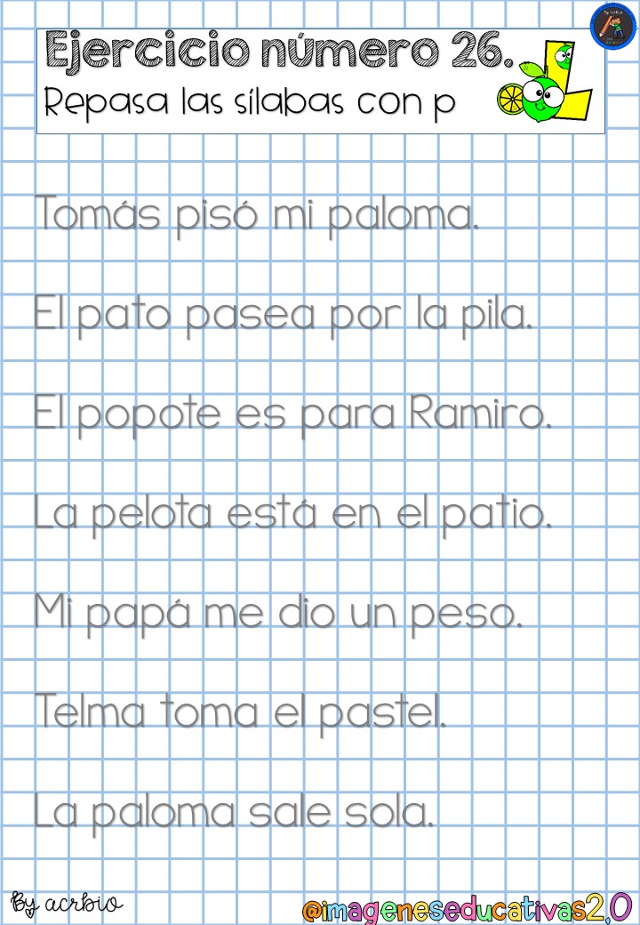 Cuaderno Lectoescritura Letras M P L S 29 Imagenes Educativas