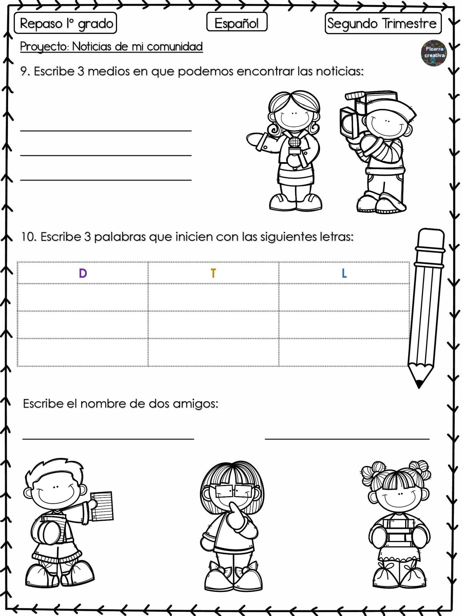 CUADERNO DE REPASO PARA PRIMER GRADO - Imagenes Educativas