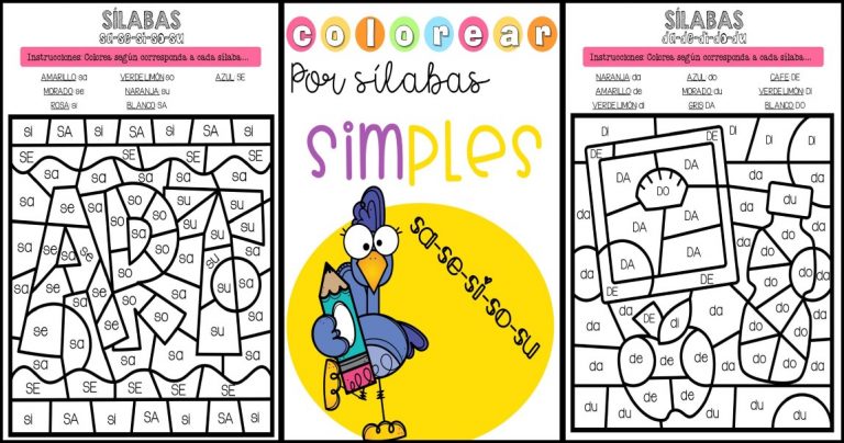 CUADERNO PARA COLOREAR SÍLABAS SIMPLES - Imagenes Educativas
