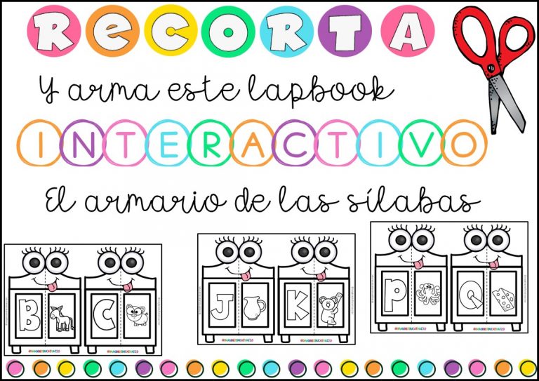EL ARMARIO DE LAS SÍLABAS, LAPBOOK INTERACTIVO - Imagenes Educativas
