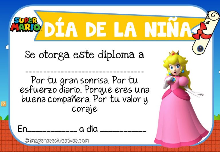 DIPLOMAS DÍA DEL NIÑO SUPER MARIO BROS (7) - Imagenes Educativas