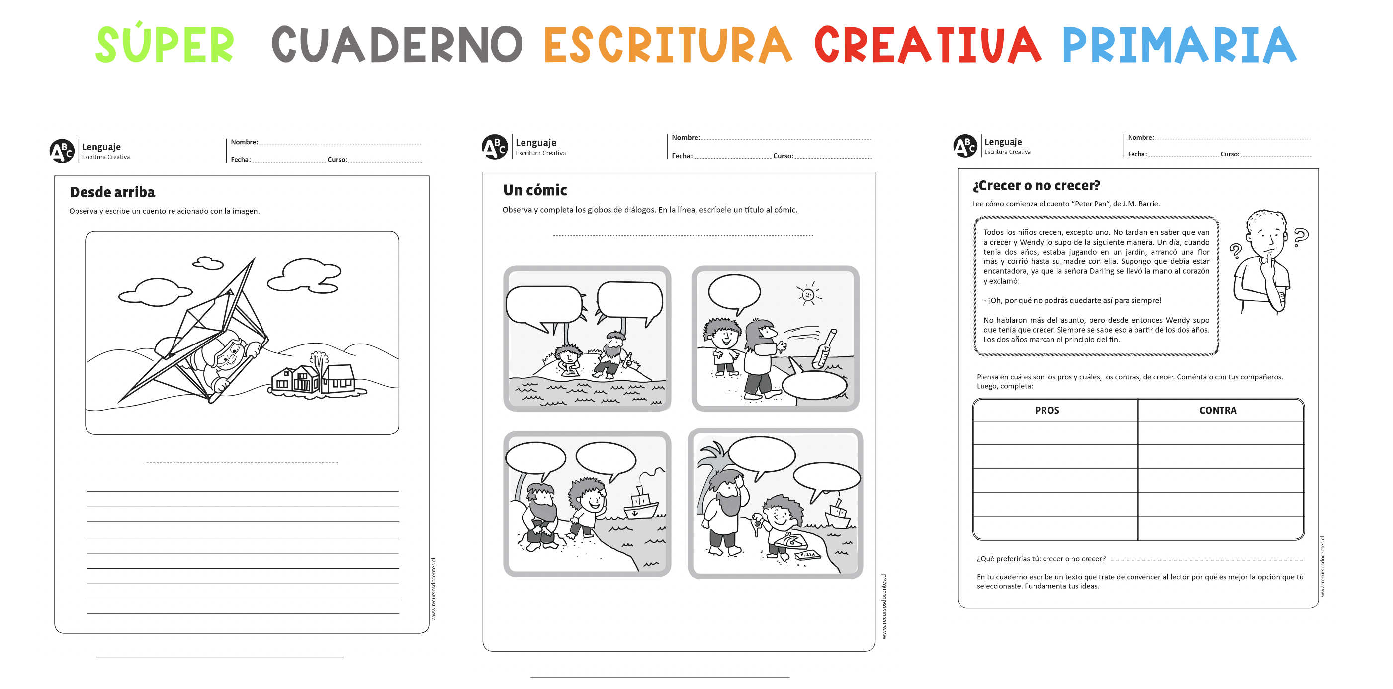 Escritura Creativa Para Primaria Por Ciclos Mas De 70 Actividades Imagenes Educativas 
