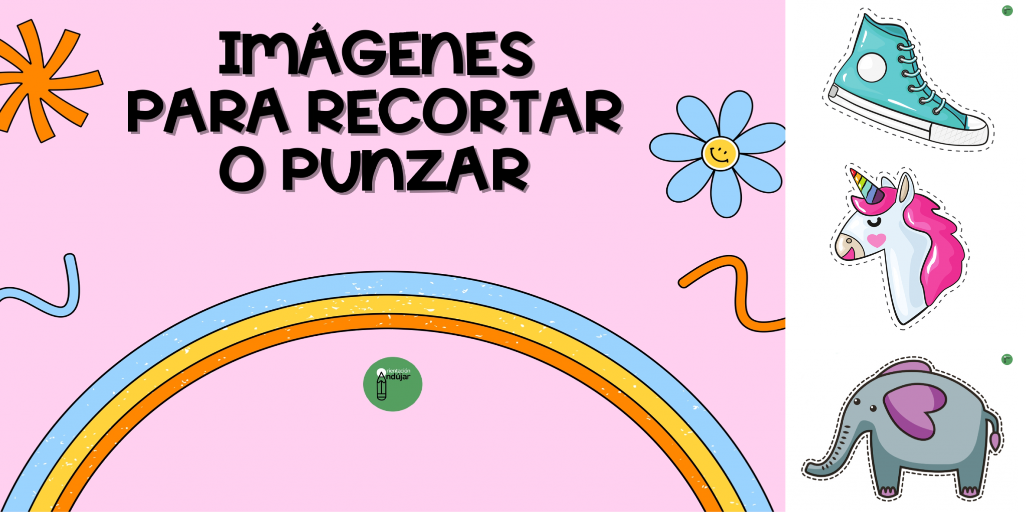 Bonitas fichas con imágenes para recortar o punzar - Imagenes Educativas