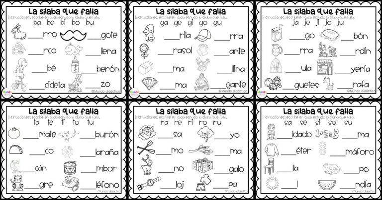 CUADERNO LECTOESCRITURA COMPLETAR SÍLABAS - Imagenes Educativas