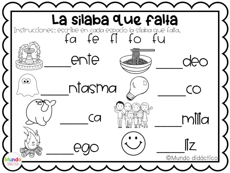 CUADERNO LECTOESCRITURA COMPLETAR SÍLABAS - Imagenes Educativas