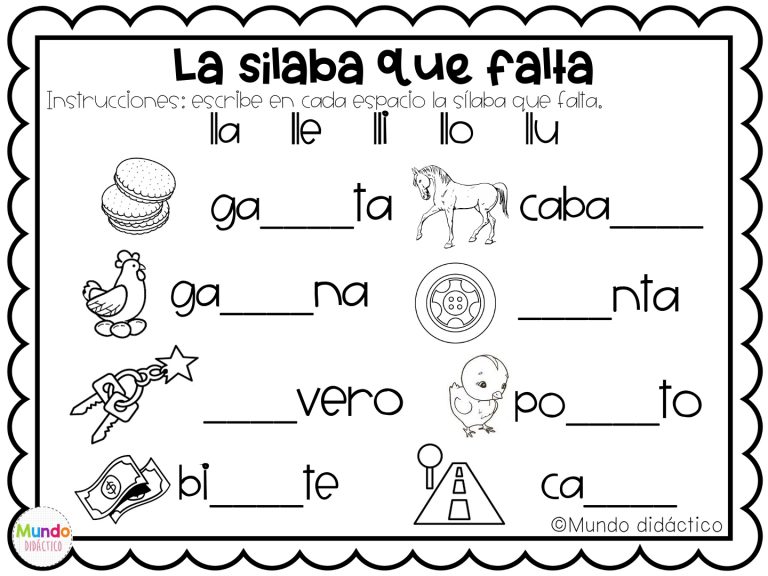 CUADERNO LECTOESCRITURA COMPLETAR SÍLABAS - Imagenes Educativas