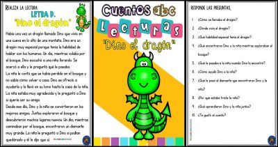 CUENTOS DEL ABECEDARIO. LETRA D. "DINO EL DRAGÓN" + 10 PREGUNTAS DE ...