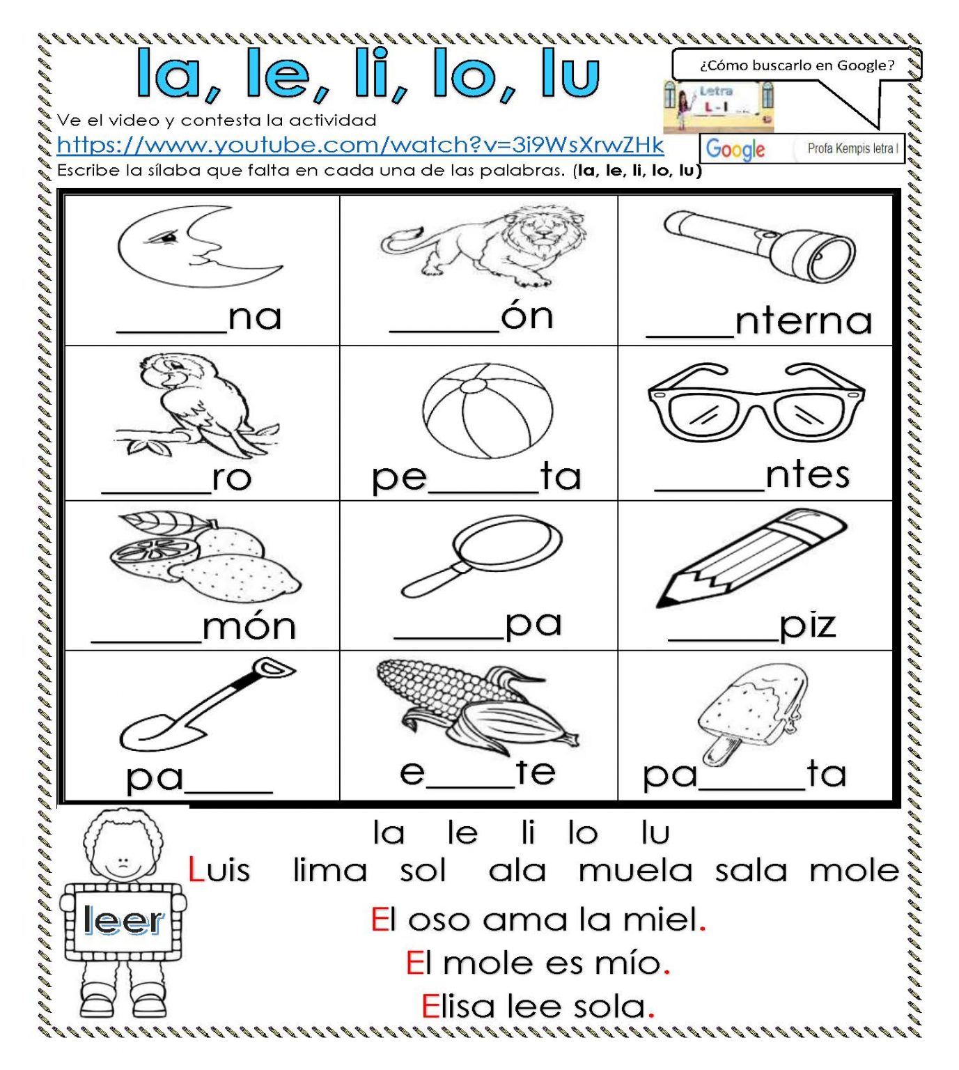 MI LIBRITO DE LECTOESCRITURA PROFA KEMPIS TOMO 1_Página_25 - Imagenes ...