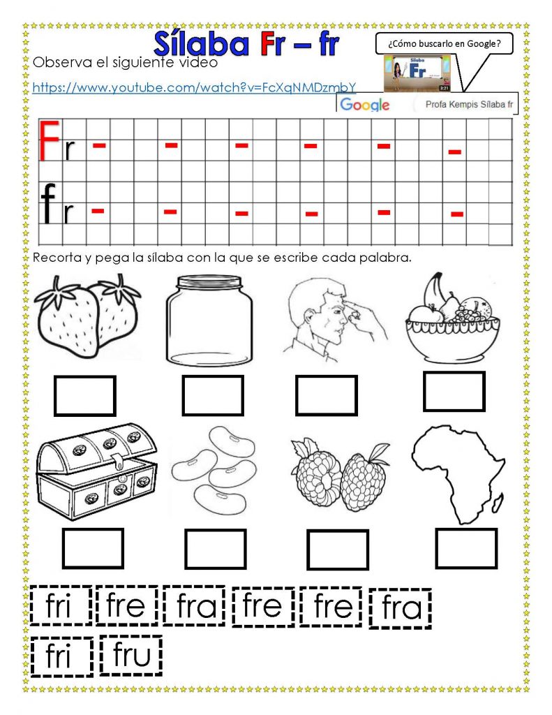 101 FICHAS PARA TRABAJAR LAS SÍLABAS TRABADAS - Imagenes Educativas