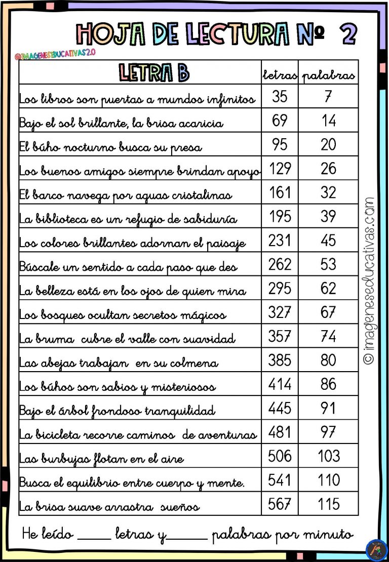 HOJAS CONTROL DE LECTURA POR LETRAS_Página_4 - Imagenes Educativas HOJAS CONTROL DE LECTURA POR LETRAS_Página_4 - Imagenes Educativas