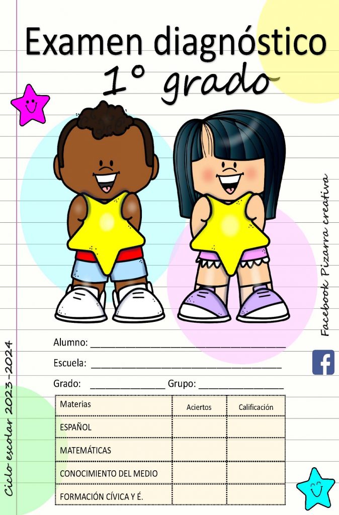 EXAMEN DIAGNÓSTICO PARA 1°GRADO Y 1º DE PRIMARIA 2024-2025 - Imagenes ...