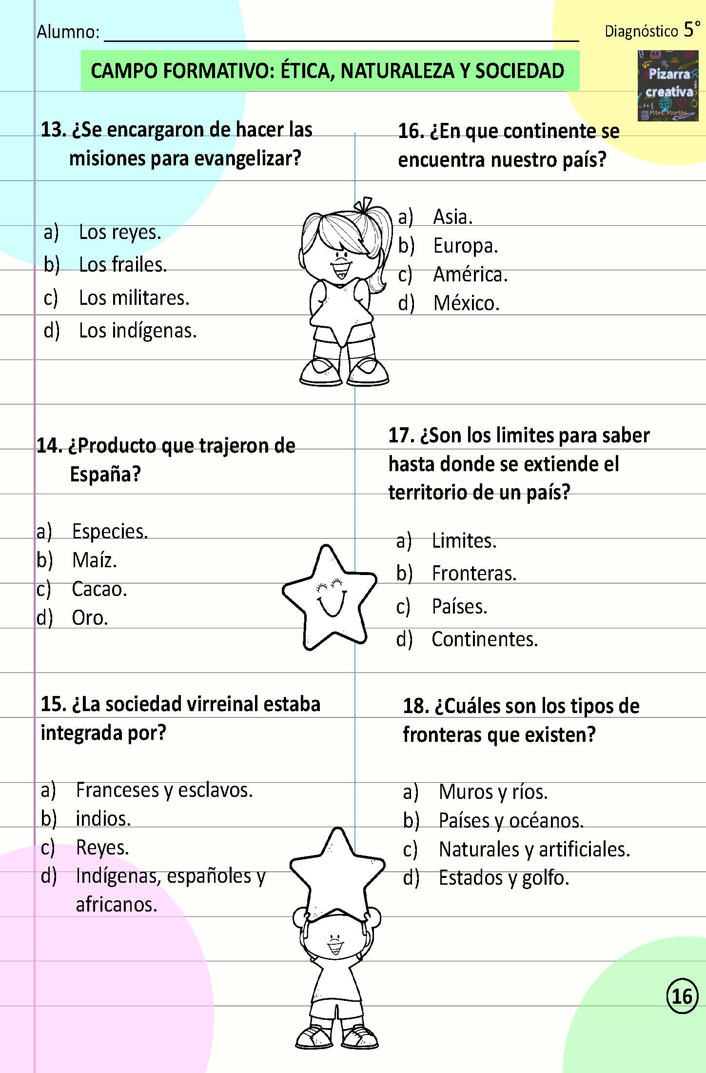 EXAMEN DIAGNÓSTICO PARA 5°GRADO Y 5º DE PRIMARIA 2023-2024 - Imagenes ...