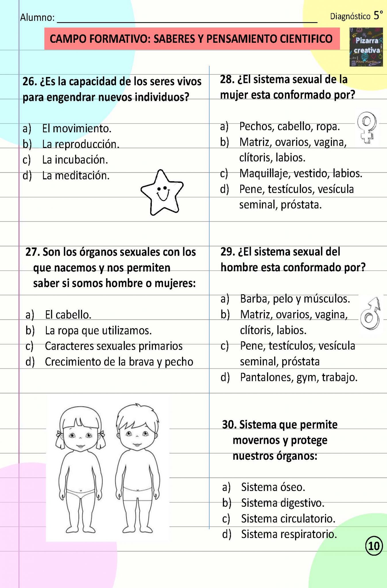 EXAMEN DIAGNÓSTICO PARA 5°GRADO Y 5º DE PRIMARIA 2023-2024 - Imagenes Educativas