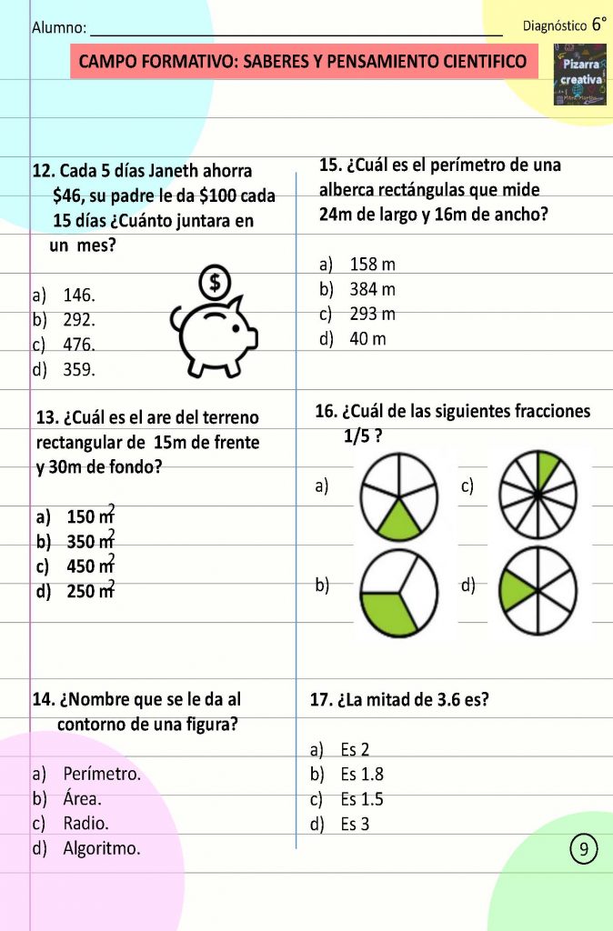 EXAMEN DIAGNÓSTICO PARA 6°GRADO_Página_08 - Imagenes Educativas
