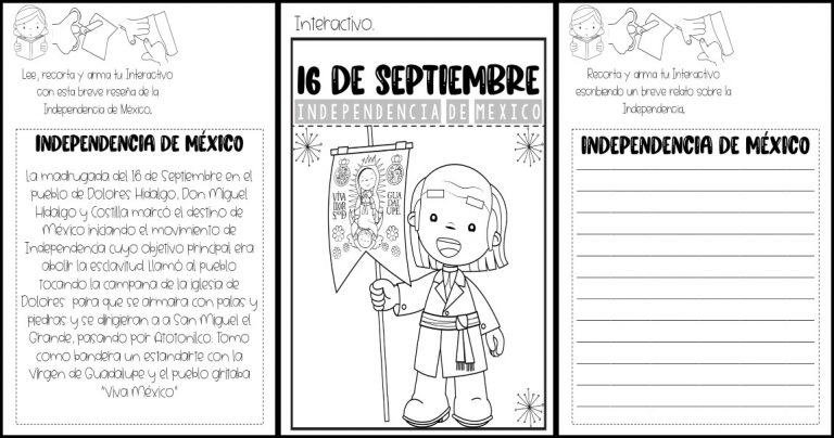 16 DE SEPTIEMBRE INDEPENDENCIA DE MÉXICO CUADERNO INTERACTIVO DE ...