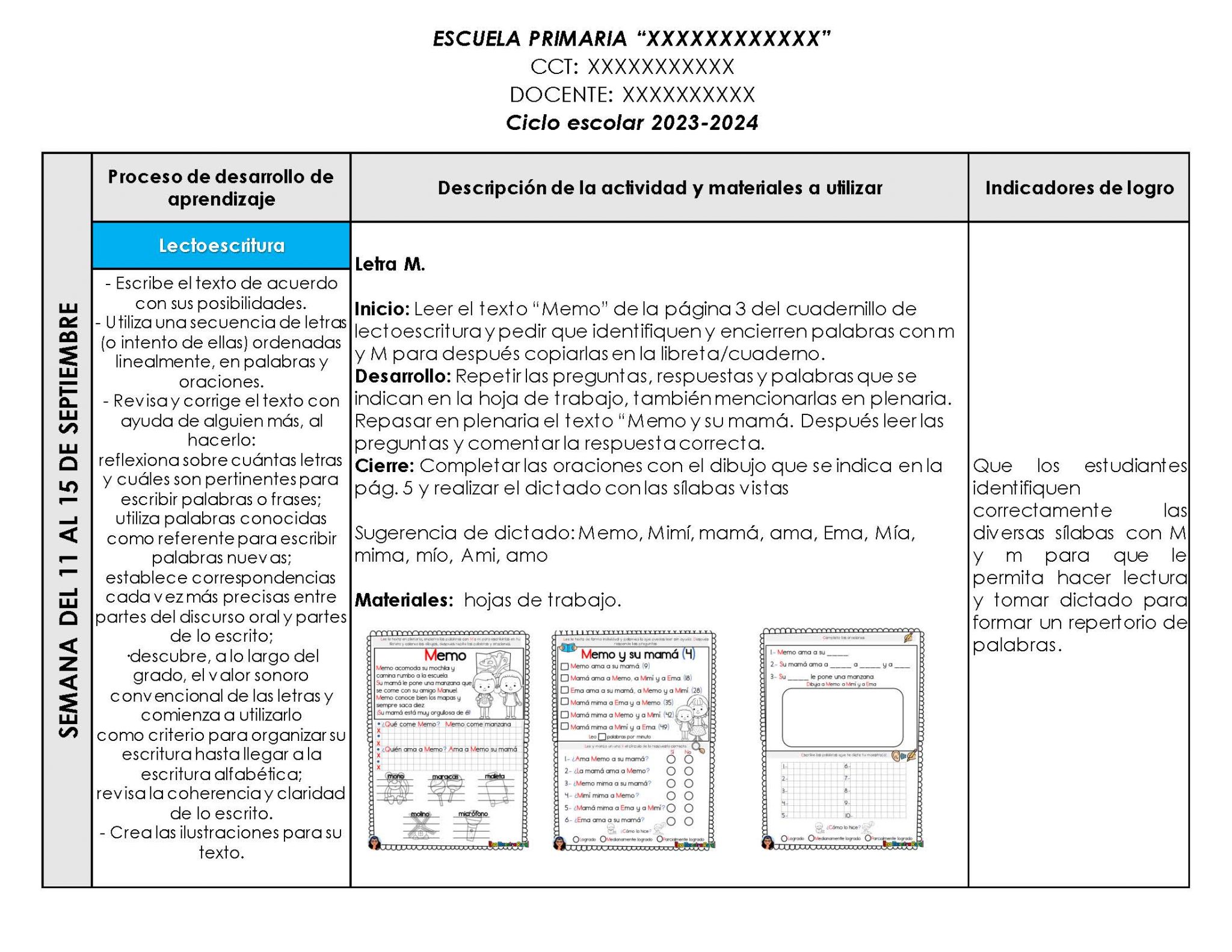 CODISEÑO PLAN ANUAL LECTOESCRITURA 2023-2024. MÉTODO SILÁBICO ...