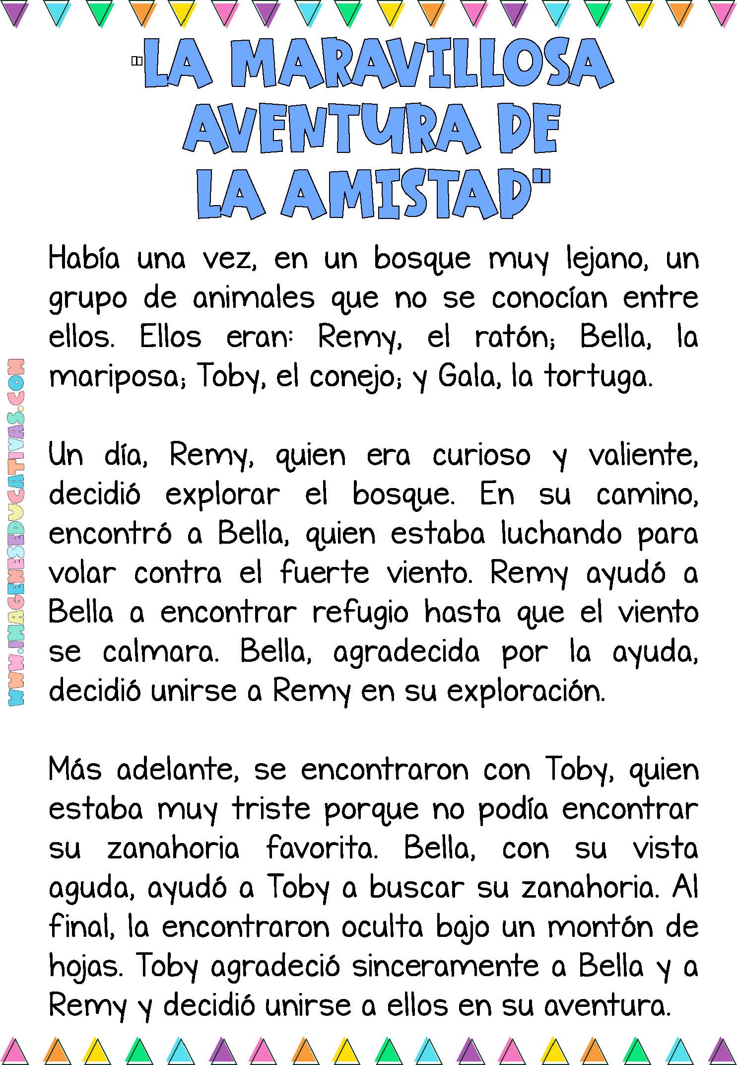 Cuentos Con Valores La Amistad Inicio De Curso Página 4 Imagenes