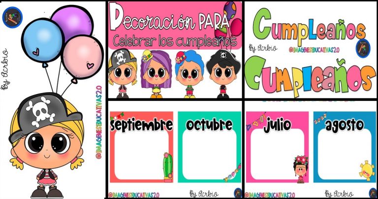 DECORACIÓN PARA CELEBRAR LOS CUMPLEAÑOS EN TU CLASE O SALÓN 2023-2024 - Imagenes Educativas