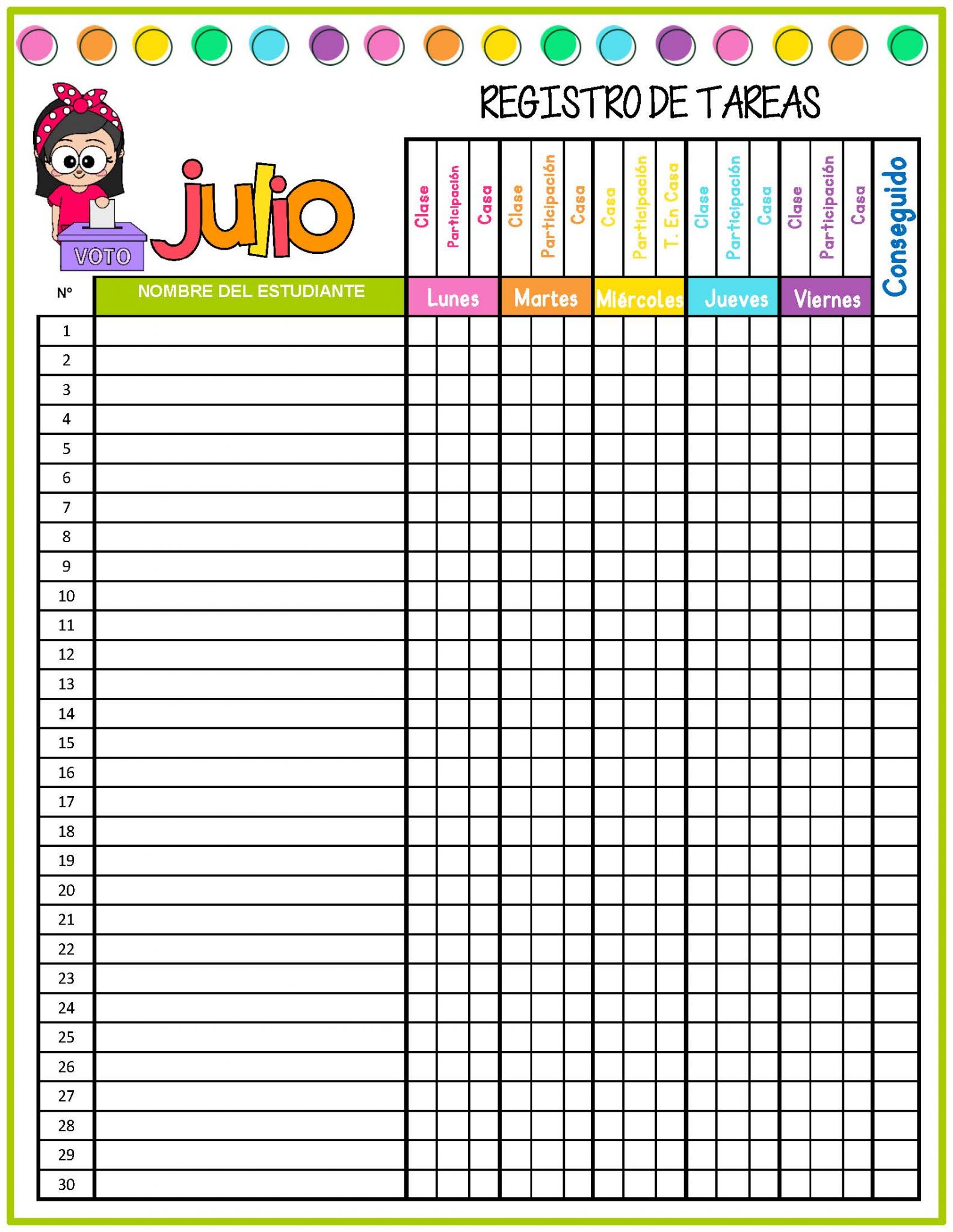 REGISTRO DE TAREAS CLASE Y CASA PARA EL CUROS 2023 - 2024 - Imagenes ...