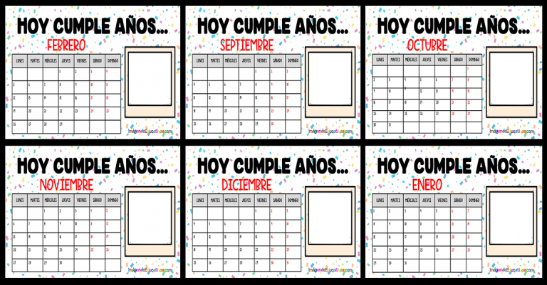 CALENDARIO "HOY CUMPLE AÑOS..." - Imagenes Educativas