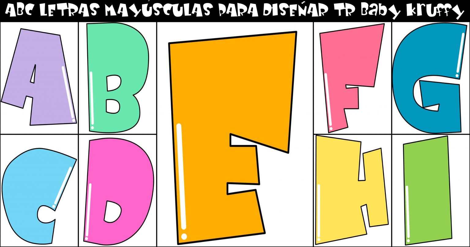 ABC LETRAS MAYUSCULAS PARA DISEÑAR TR Baby Kruffy - Imagenes Educativas