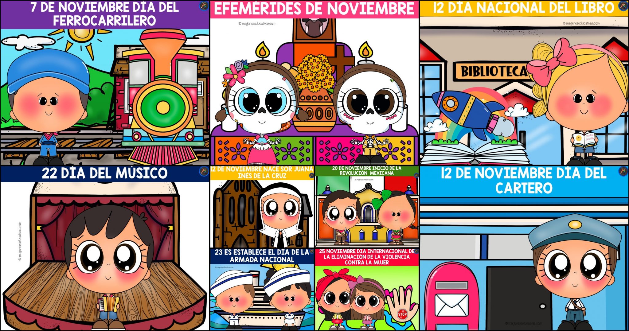 EFEMÉRIDES NOVIEMBRE 2023-2024 STAR - Imagenes Educativas
