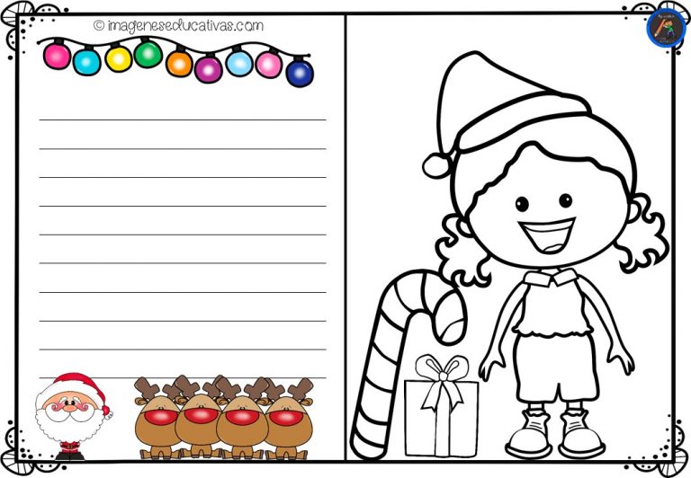 TARJETAS DE NAVIDAD PARA ESCRIBIR Y COLOREAR (40) - Imagenes Educativas