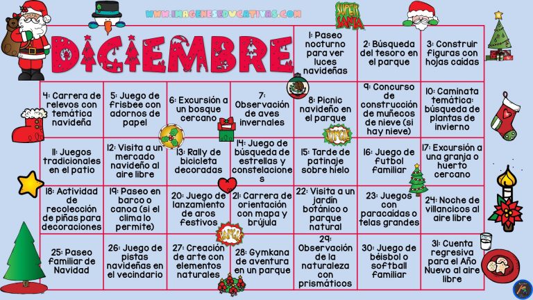 CALENDARIO INFANTIL DICIEMBRE DE ACTIVIDADES DIVERTIDAS PARA HACER AL ...