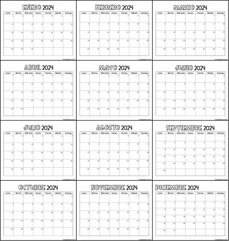 CALENDARIO Y PLANIFICADOR MINIMALISTA 2024 CON FECHAS CLAVE PARA ...