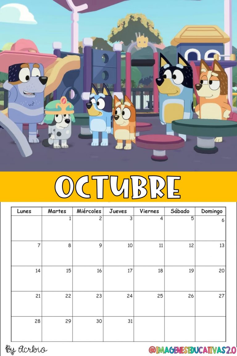 CALENDARIO 2024 BLUEY - Imagenes Educativas