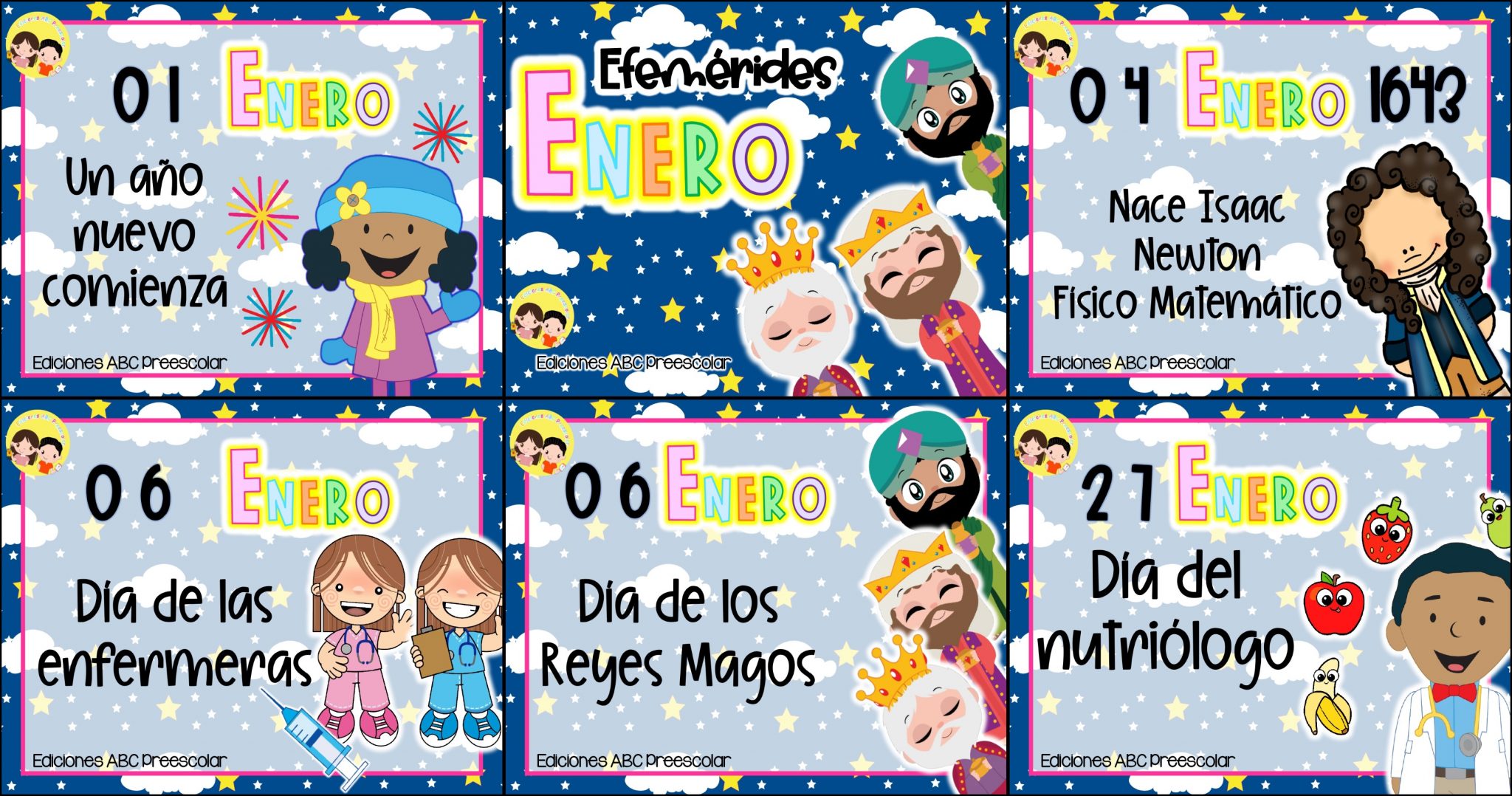 Efemérides Enero 2025 recopilatorio - Imagenes Educativas