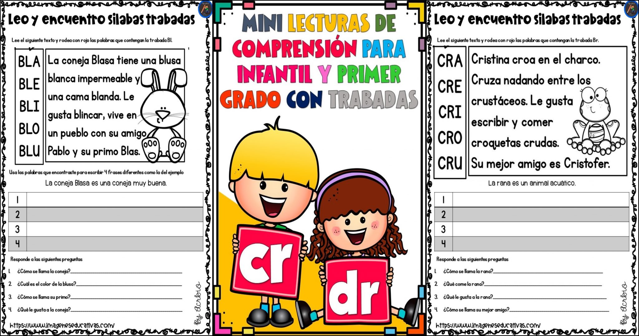 LEO Y ENCUENTRO SÍLABAS TRABADAS - Imagenes Educativas