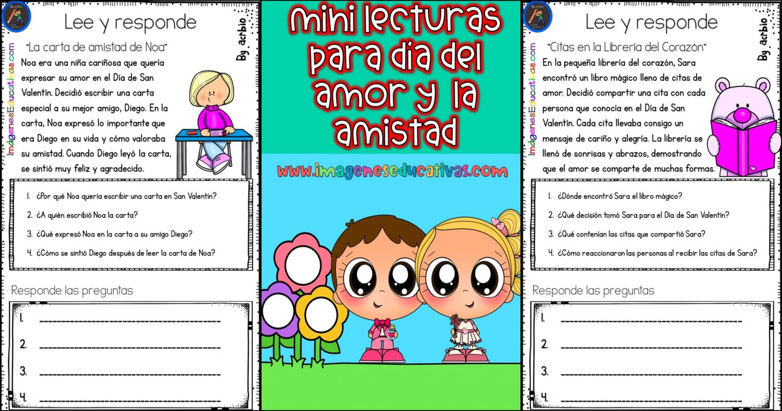 MINI LECTURAS PARA DÍA DEL AMOR Y LA AMISTAD - Imagenes Educativas