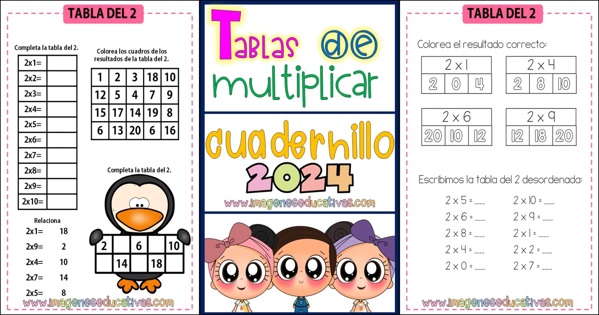 CUADERNO TABLAS DE MULTIPLICAR 2024 - Imagenes Educativas