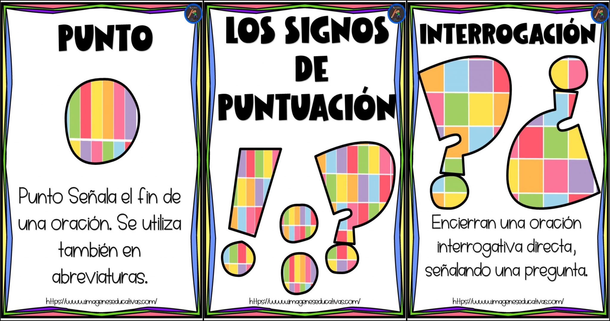 LOG SIGNOS DE PUNTUACIÓN TARJETAS PARA TRABAJAR - Imagenes Educativas